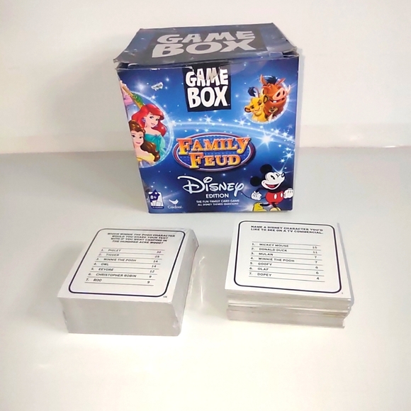 Disney | Games | The Game Box Disney Family Feud Family Card Game ...
